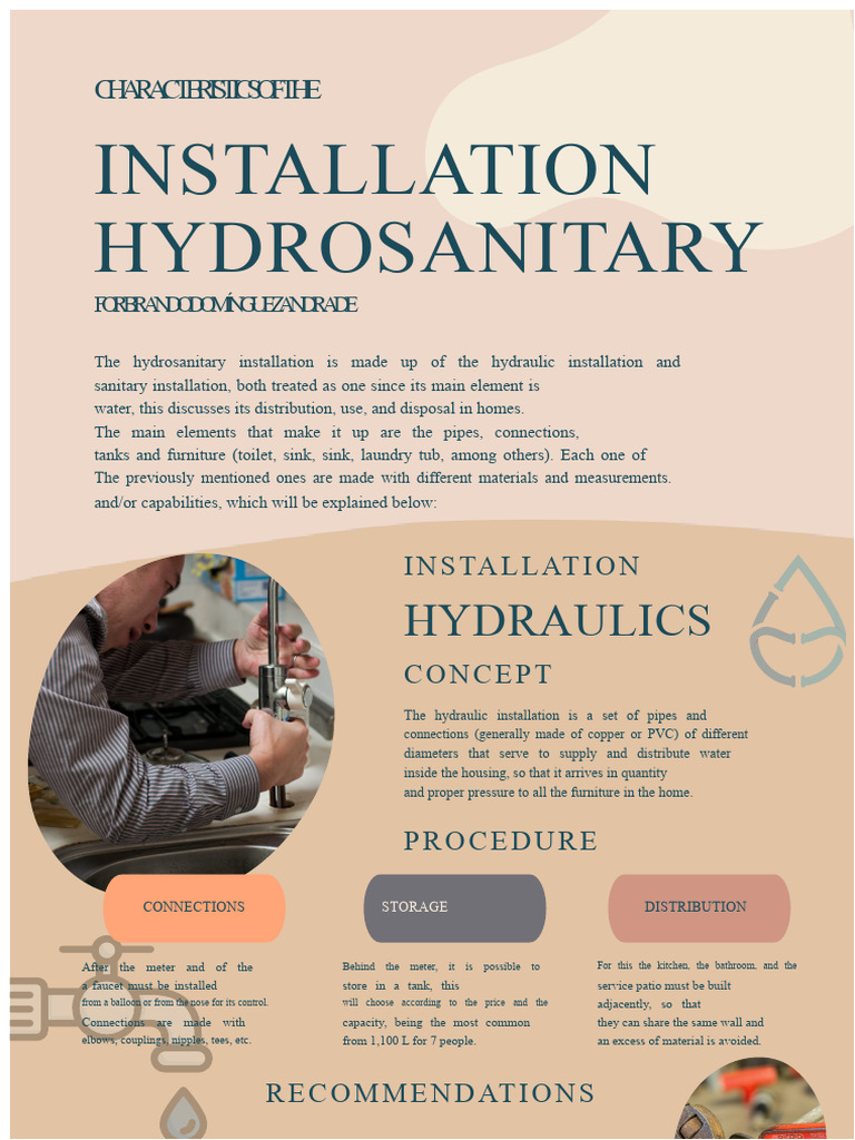 Infographic On Sanitary Hydraulics Installation | PDF