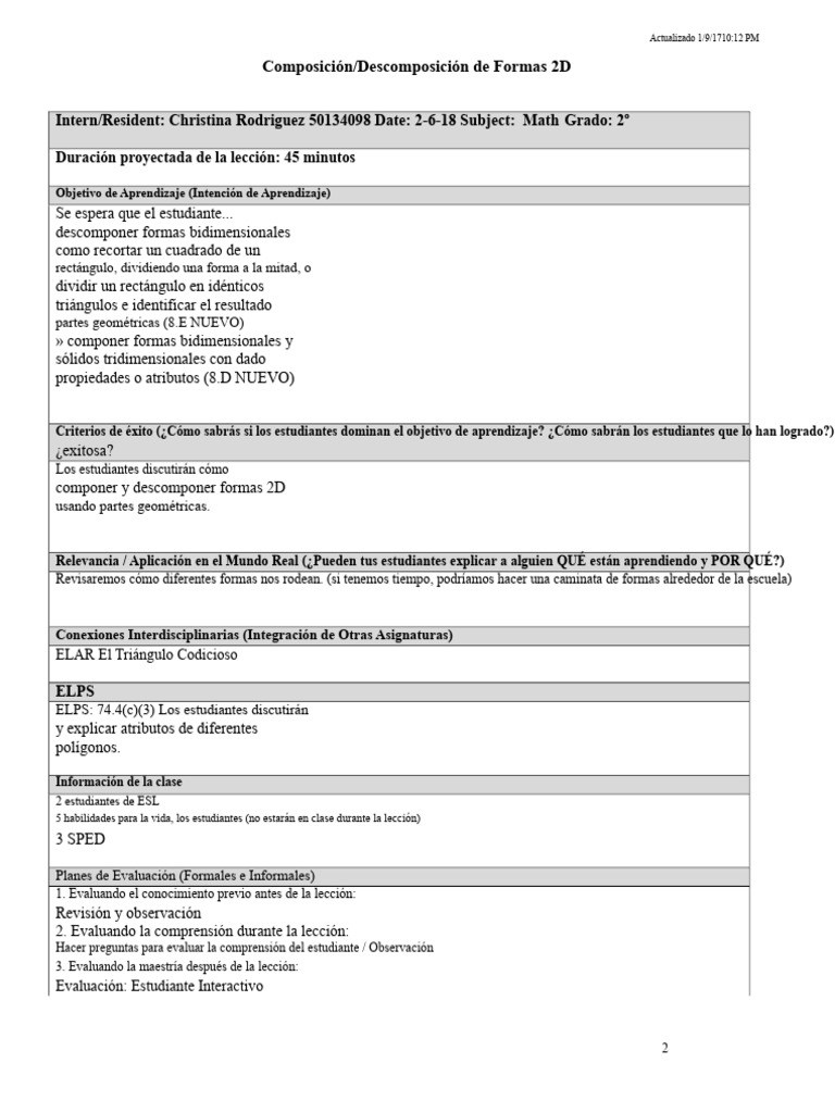 Composición y Descomposición de Formas 2D | PDF | Geometría euclidiana ...