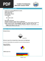 MSDS Amonium Hidroksida (NH4OH) | PDF