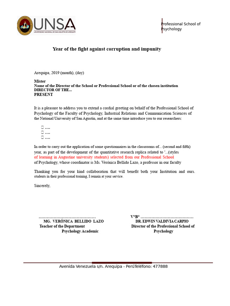 Letter of Introduction For Research Groups | PDF