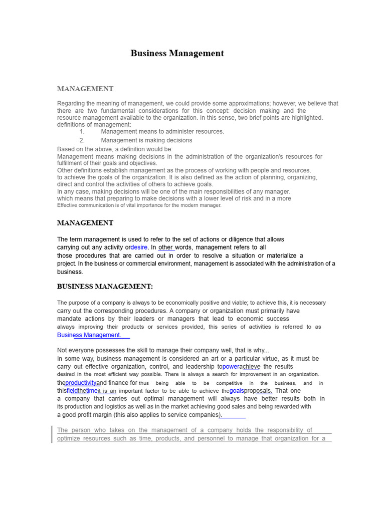 Business Management - Text | PDF | Science | Knowledge