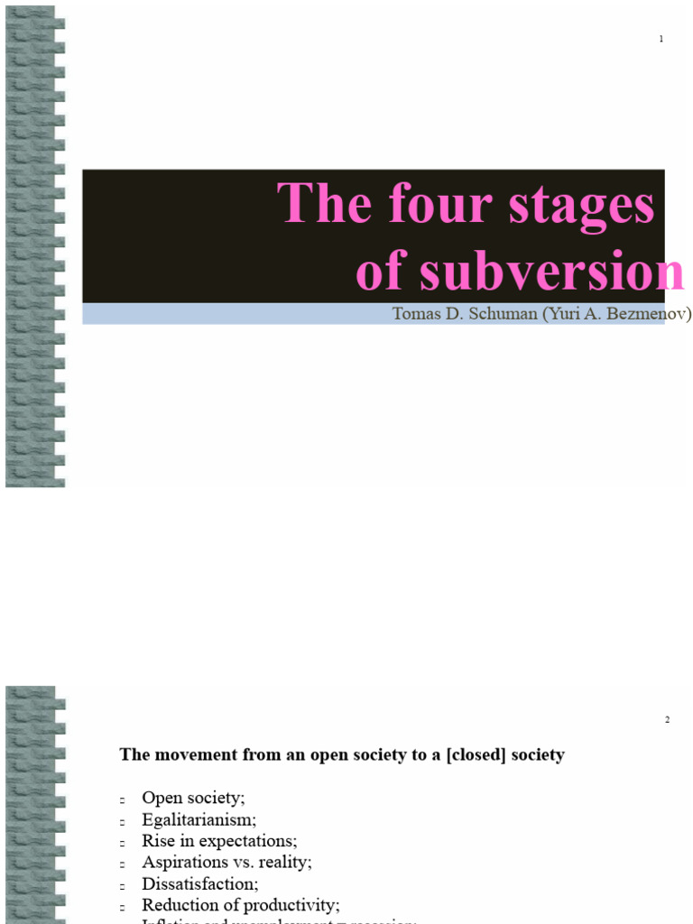 Four Stages of Subversion Explained | PDF | World Politics | Soviet Union