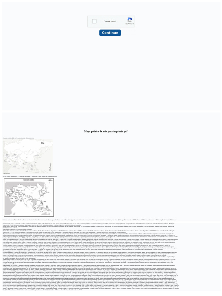 Mapa Político de Asia para Imprimir PDF | PDF | Asia | Continente
