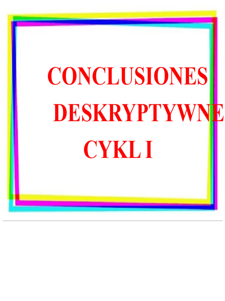 Wnioski Opisowe Cykl I | PDF