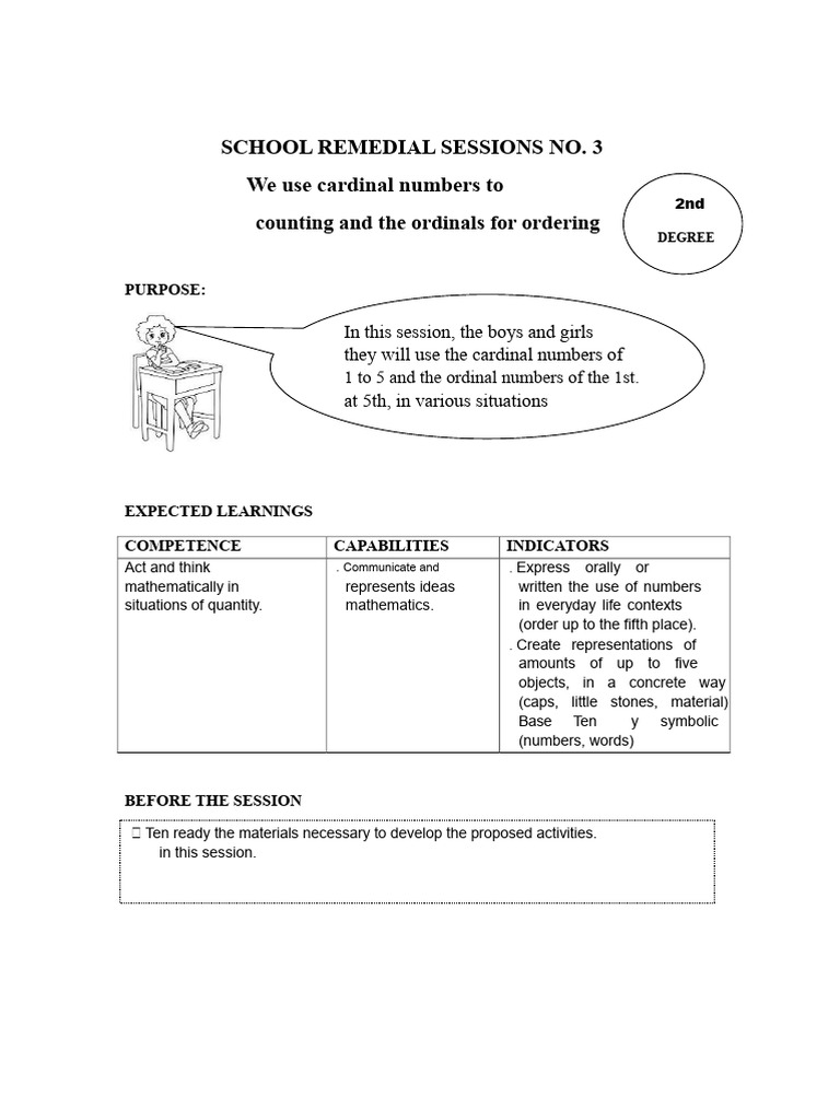 Session 3 Ordinality and Cardinality | PDF | Numbers | Cognition
