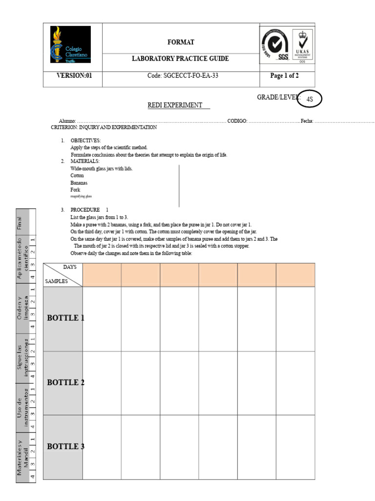 Praxis 3 Redi's Experiment | PDF | Microorganism | Experiment
