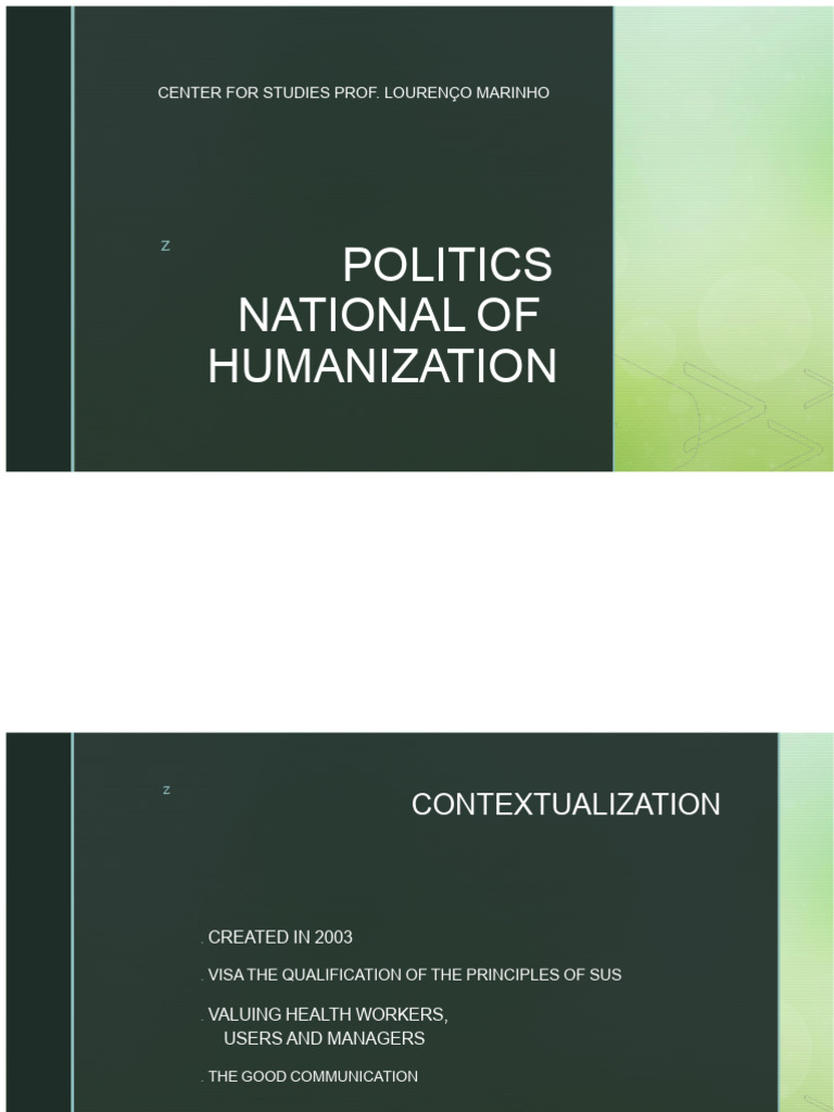 Slide - National Humanization Policy 2 | PDF