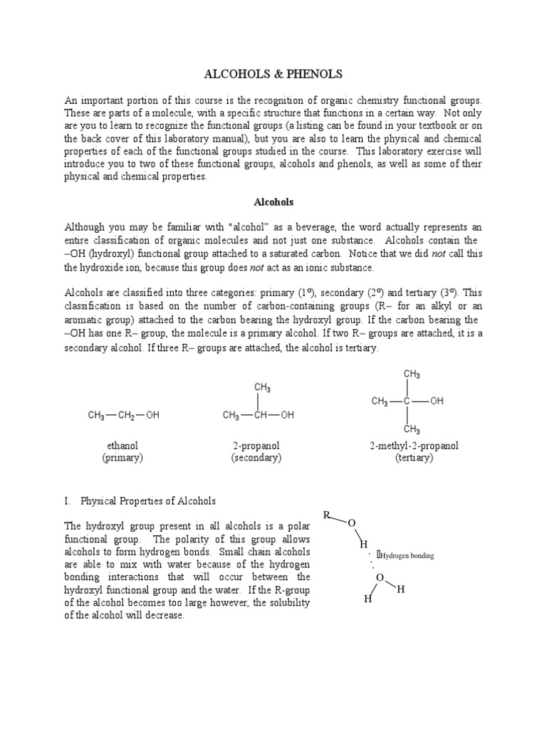 Alcohols and Phenols | PDF | Functional Group | Alcohol