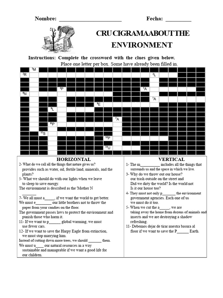 Environment Crossword | PDF | Crossword | Earth Sciences