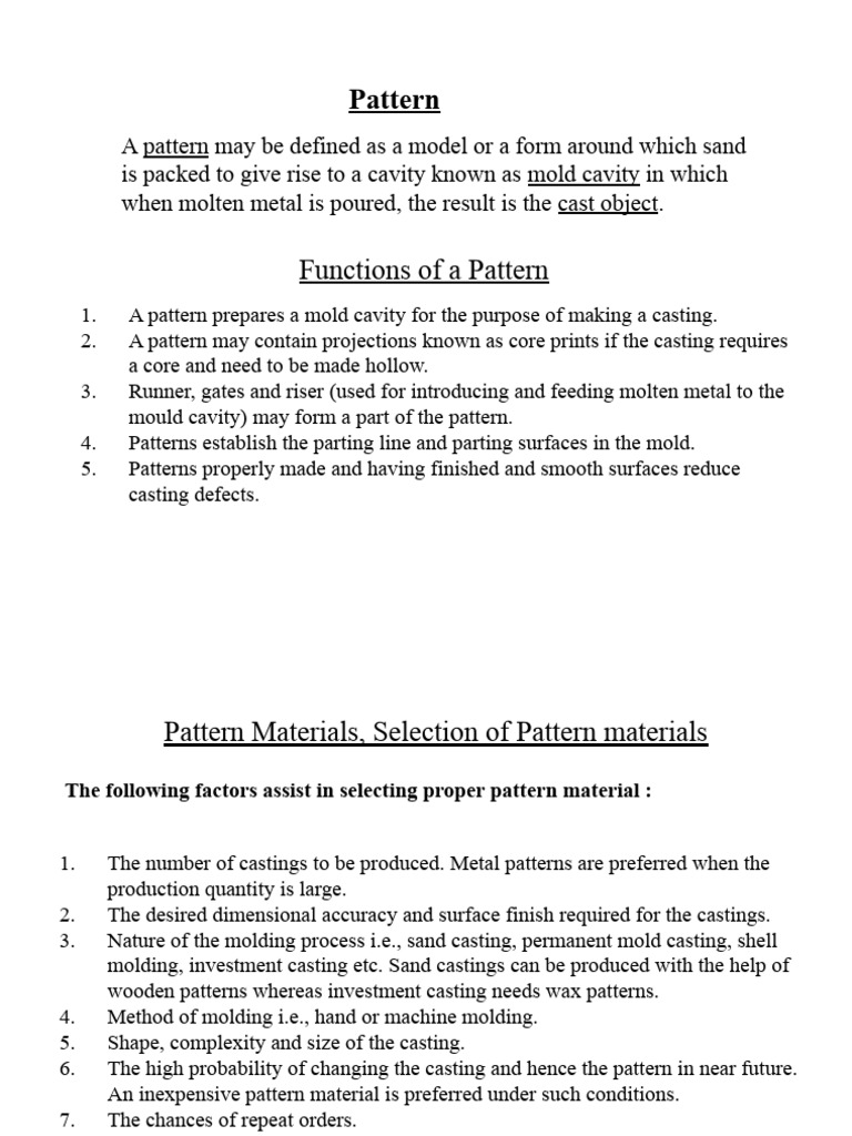 Pattern Materials and Selection Guide | PDF | Physical Sciences ...