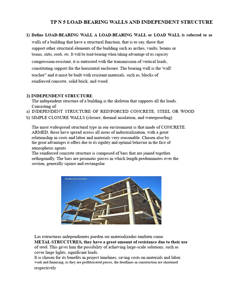 Load-Bearing Walls vs. Independent Structures | PDF | Wall | Masonry