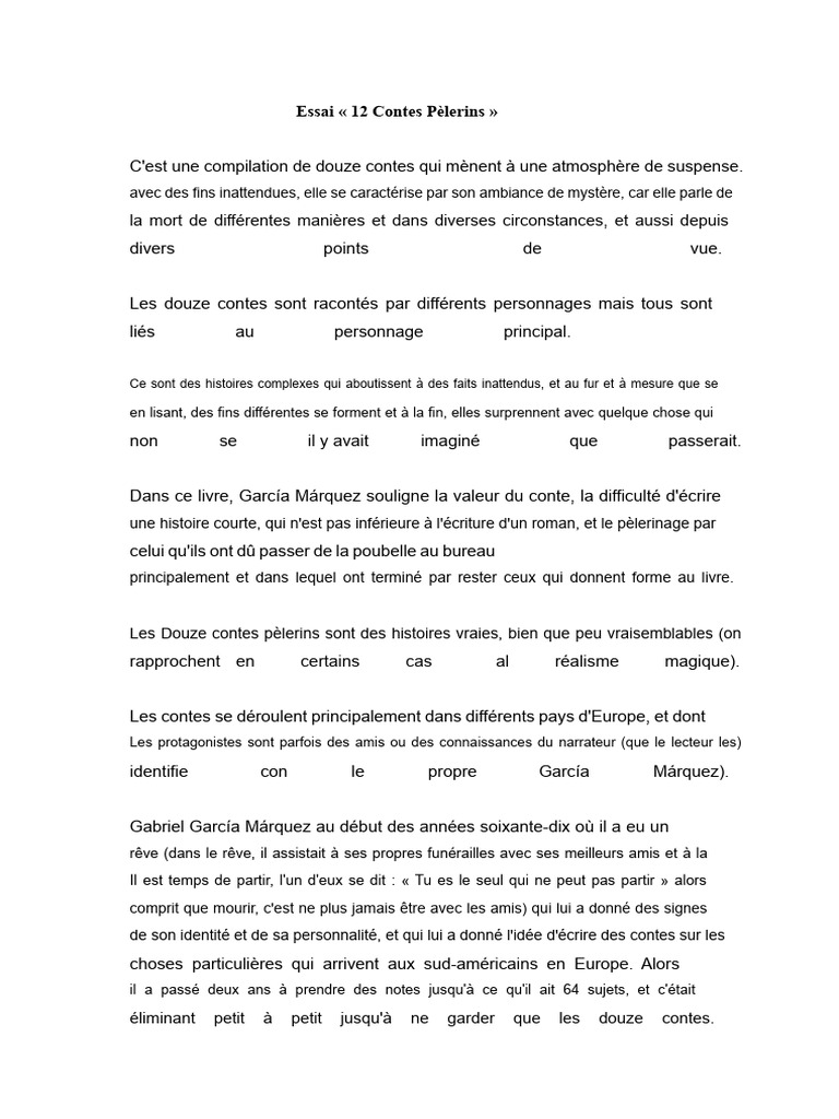 Douze contes sur la mort et l'espoir | PDF | Gabriel Garcia Marquez
