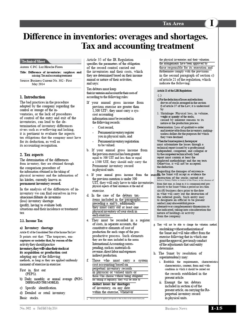 Inventory difference.pdf | PDF | Inventory | Taxes