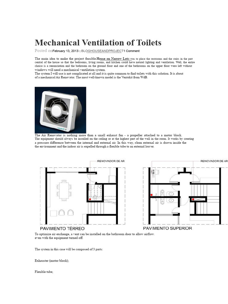 Mechanical Toilet Ventilation Guide | PDF | Bathroom | Ventilation ...