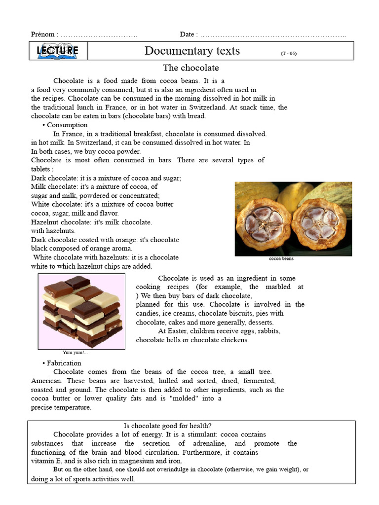 Understanding Chocolate: Types and Uses | PDF | Chocolate | Sugar ...
