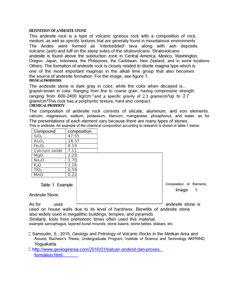 Andesite Stone: Definition and Properties | PDF | Rock (Geology ...