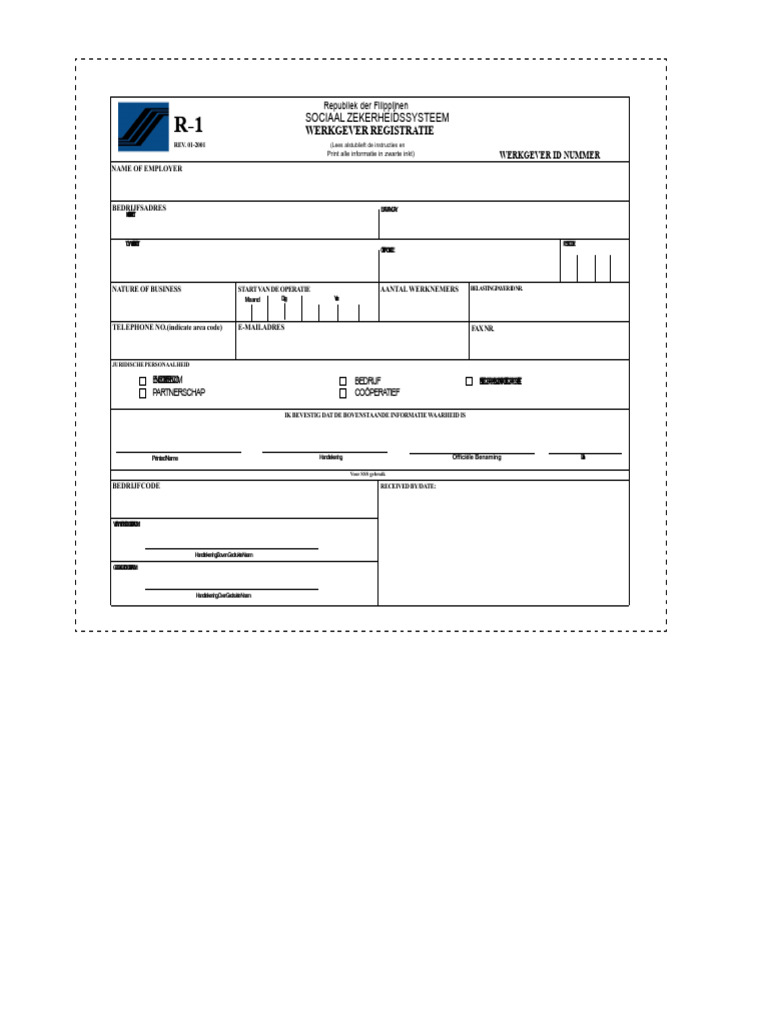 SSS Werkgever Registratie.R1 | PDF