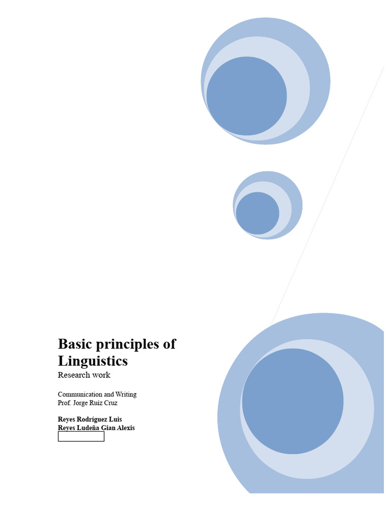 Basic Principles of Linguistics | PDF | Linguistics | Dialect