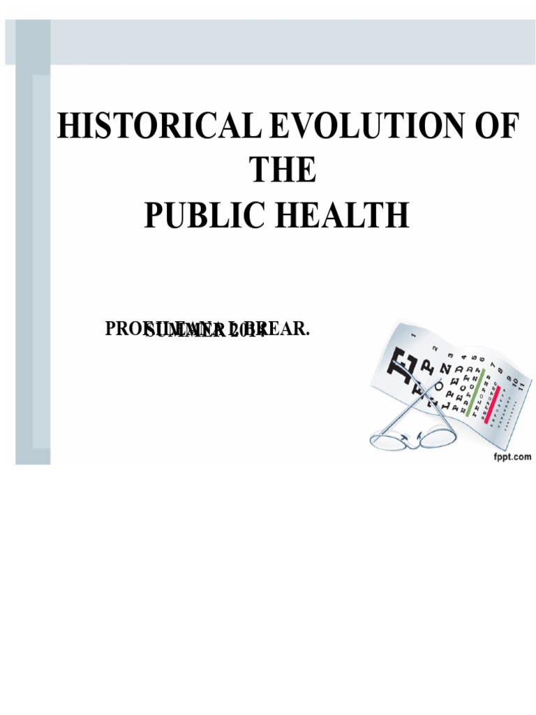 Historical Evolution of Public Health PDF | PDF | Public Health | Hygiene