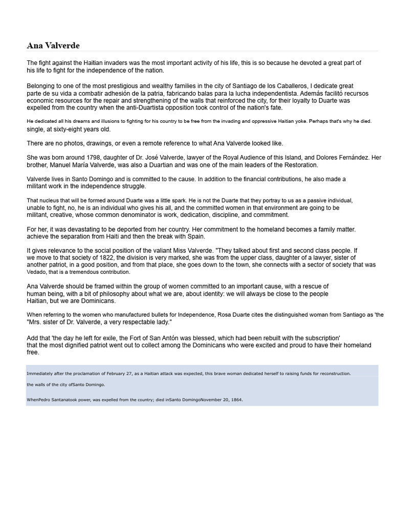 Ana Valverde | PDF | Dominican Republic