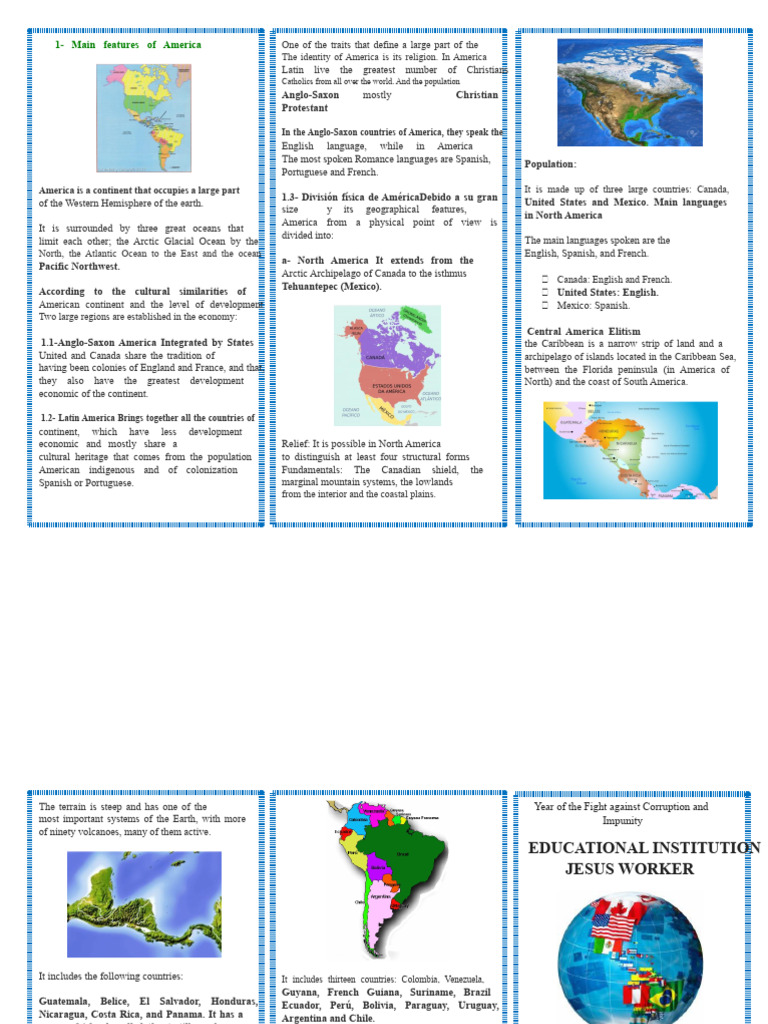 Triptych American Continent | PDF | Americas | North America