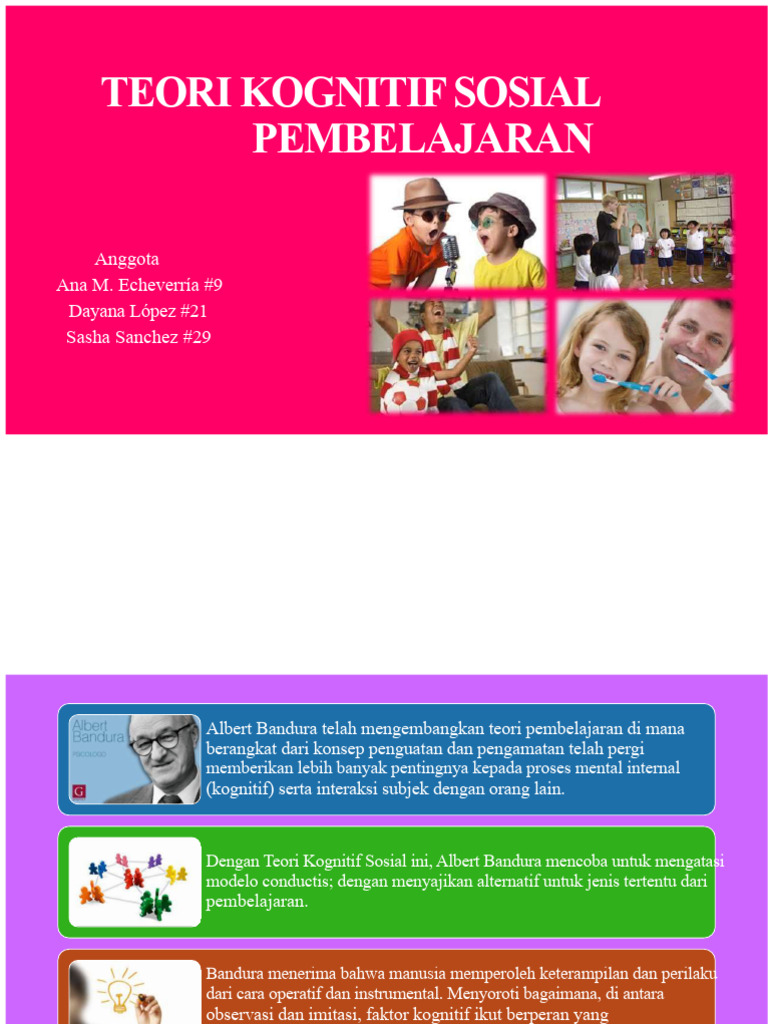 teori kognitif sosial tentang pembelajaran | PDF