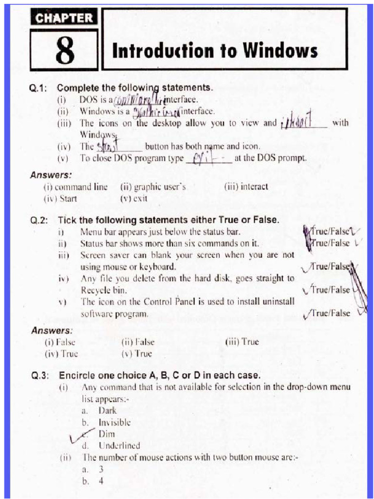 Notes Importantes Du Chapitre 8 de L'informatique de 9e Classe | PDF