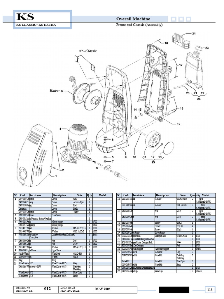 KS Classic & Extra Machine Parts List | PDF | Engines | Mechanical ...