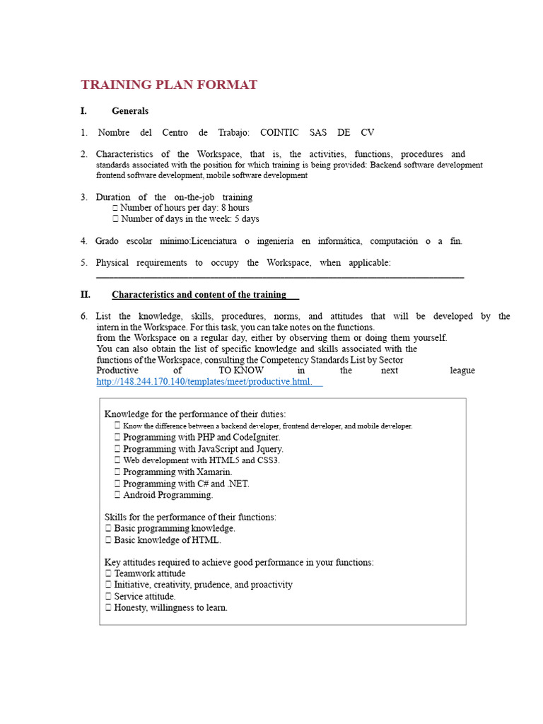 Software Developer Training Plan.pdf | PDF | Xamarin | Html