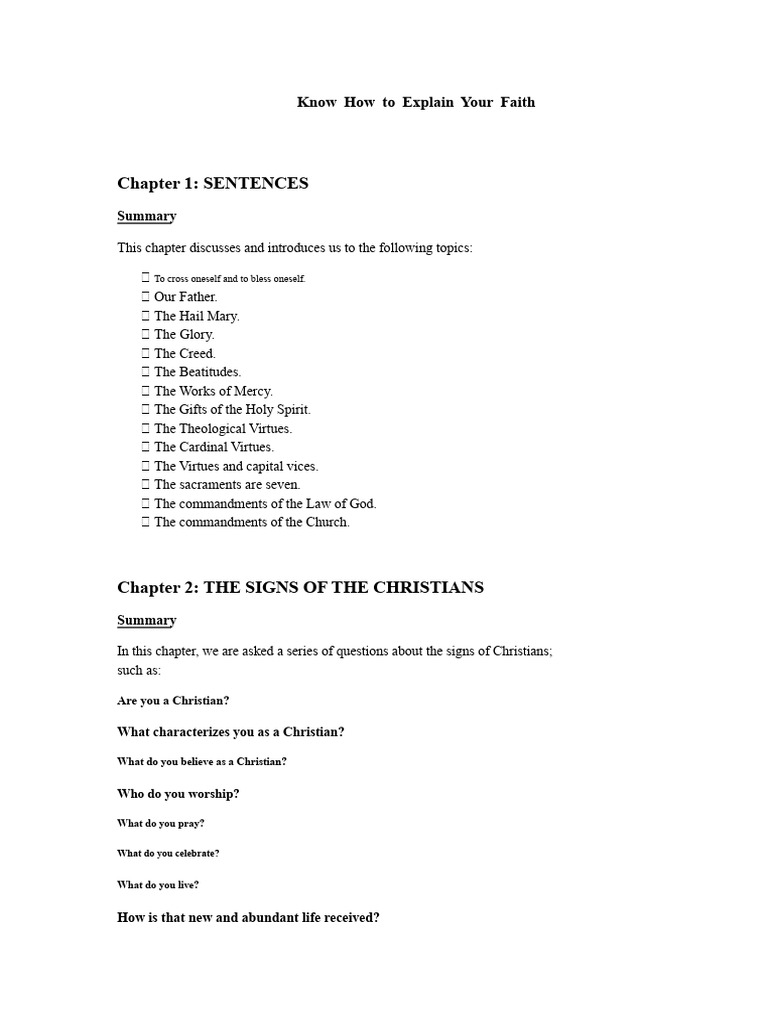Explaining Christian Faith Basics | PDF | Lord's Prayer | God The Father