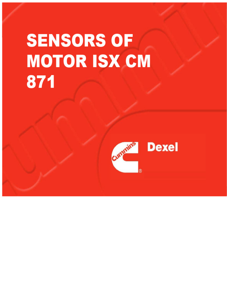 ISX CM 871 Motor Sensors | PDF | Turbocharger | Mechanical Engineering