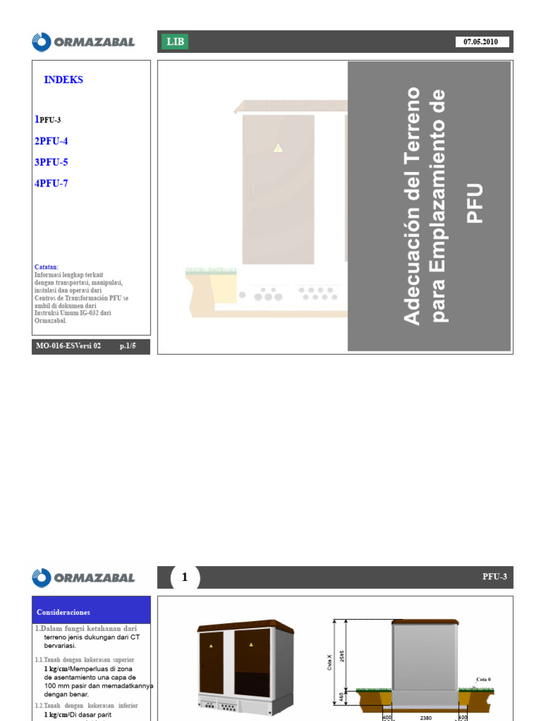 PENYESUAIAN LAHAN PFU - KANTOR ORMAZABAL | PDF