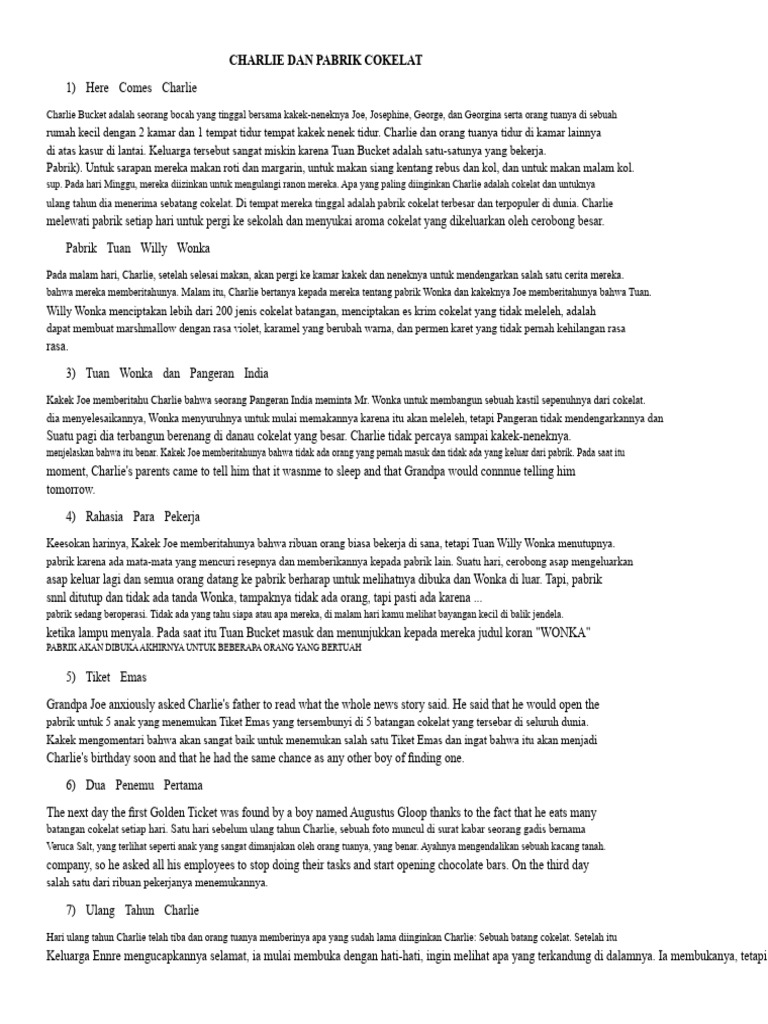 Ringkasan Novel, Bahasa Inggris | PDF