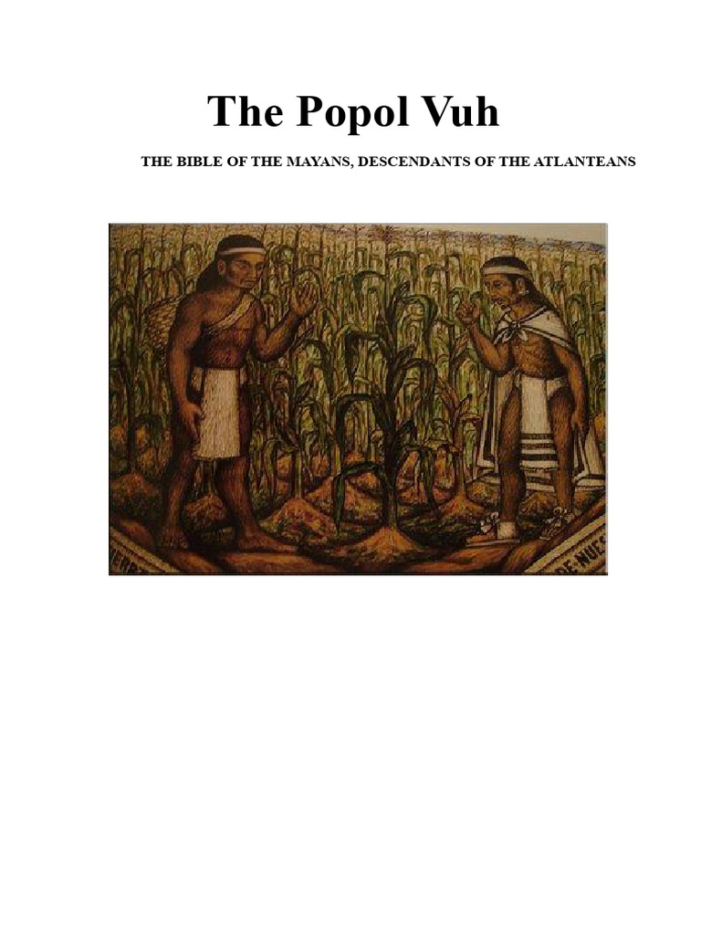 Introduction and Translation of The Popol Vuh | PDF | Maya Civilization ...