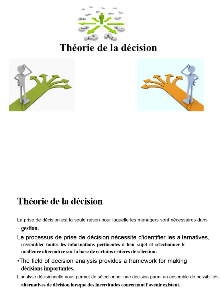 Guide sur la théorie de la décision | PDF | Prise de décision