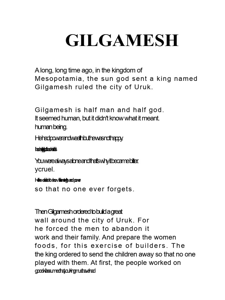 Gilgamesh | PDF | Flood Myth | Epic Poems
