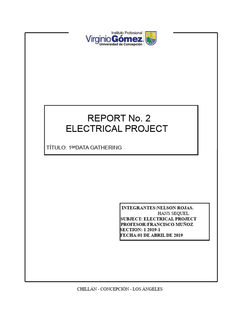 Electrical Project Report 2 PDF | PDF | Information