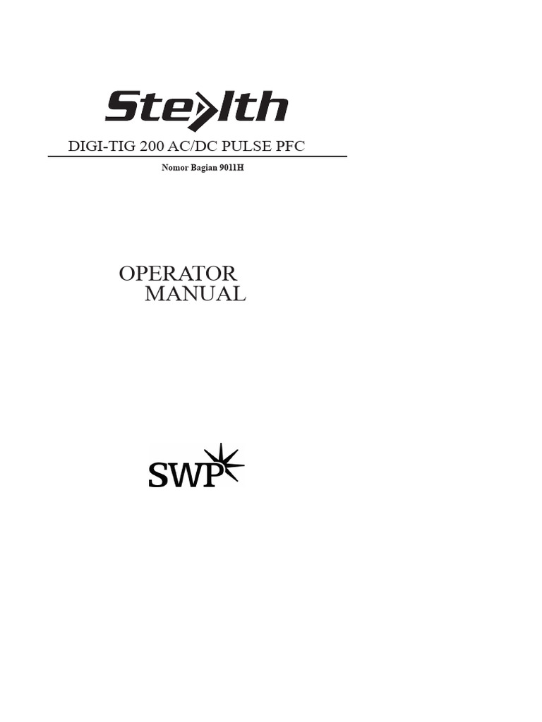 Manual Operator Digi-TIG 200 PFC | PDF