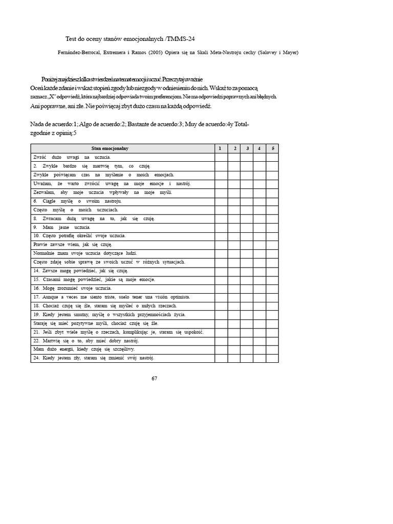 TMMS 24 | PDF