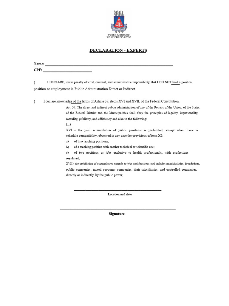 1 Declaration NO Public Office | PDF