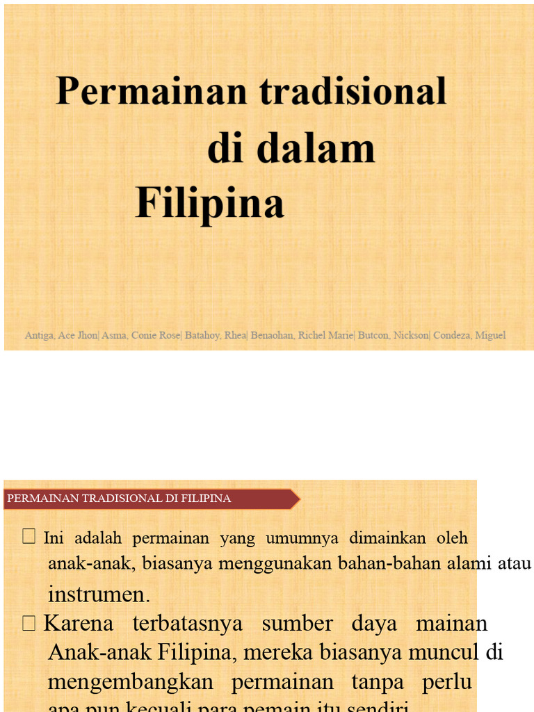 Permainan Tradisional Di Filipina | PDF