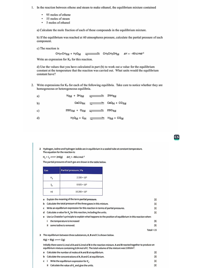Chemistry Test 1 | PDF