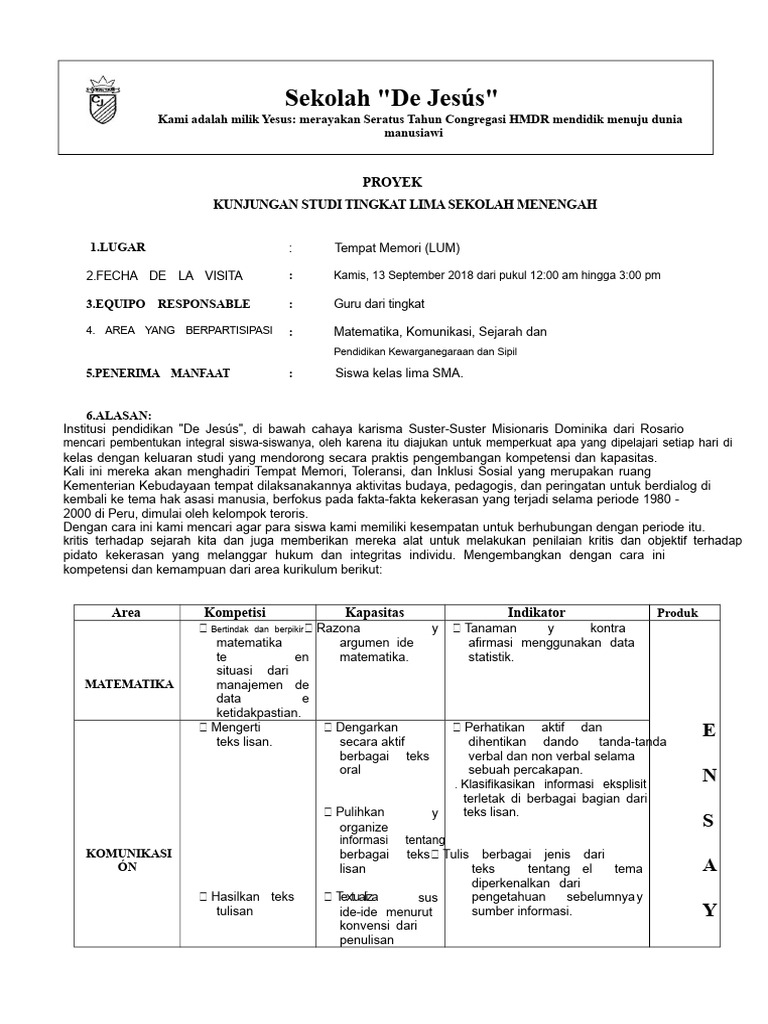 Proyek Kunjungan Studi Lum | PDF