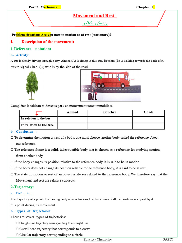 Lesson 7 - Movement and Rest | PDF | Speed | Rotation