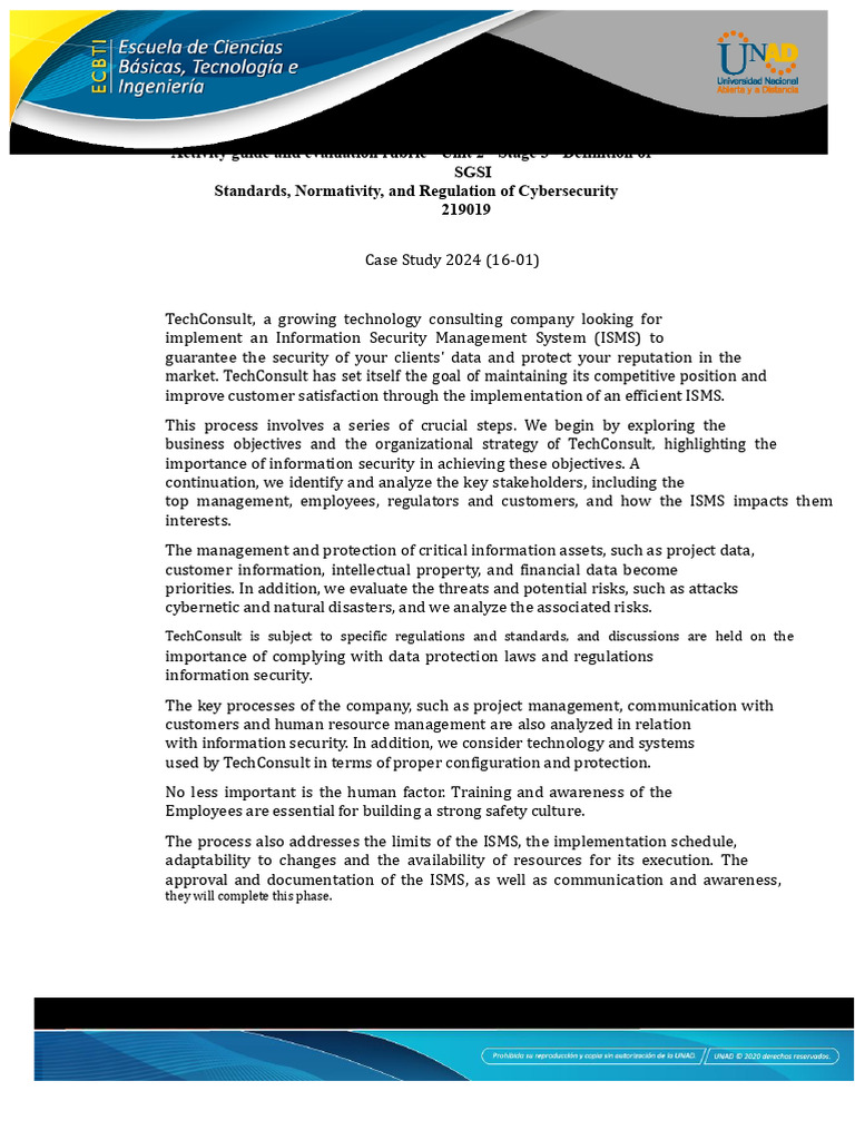 Case 3 - TechConsult | PDF | Information Security | Computer Security