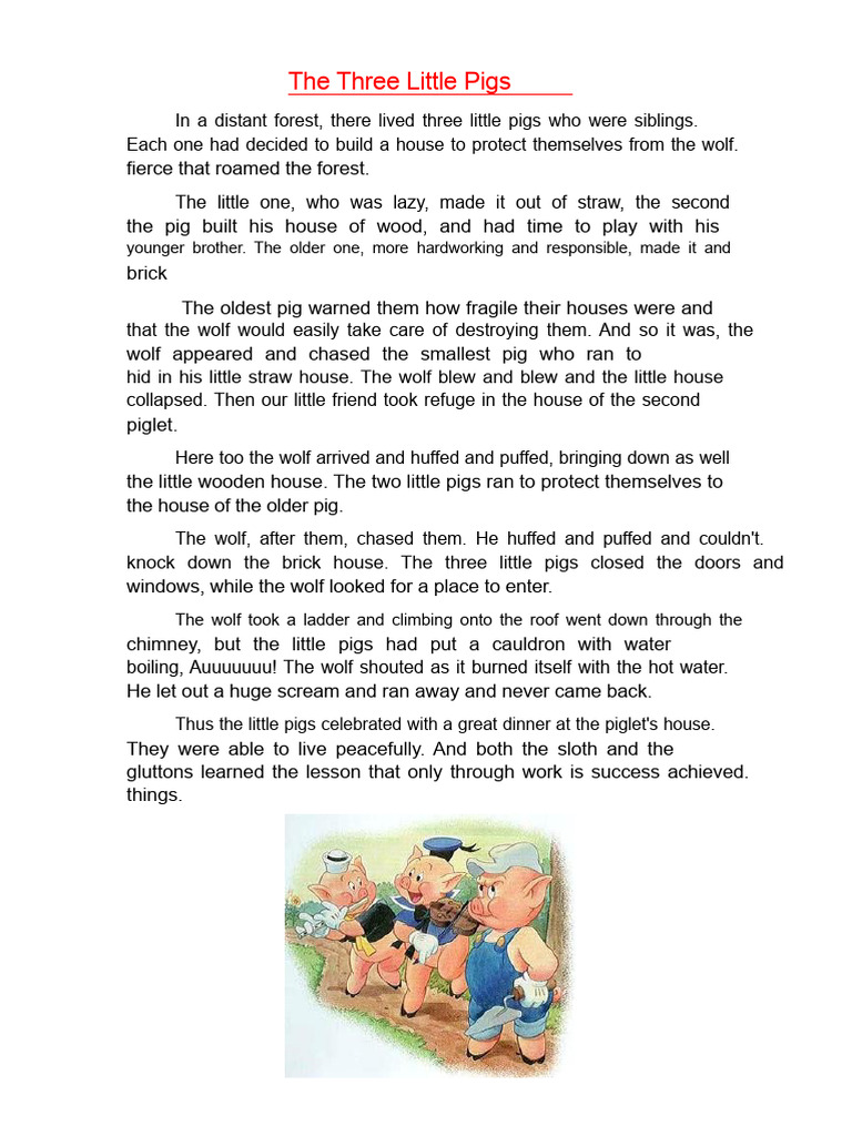 The Three Little Pigs | PDF