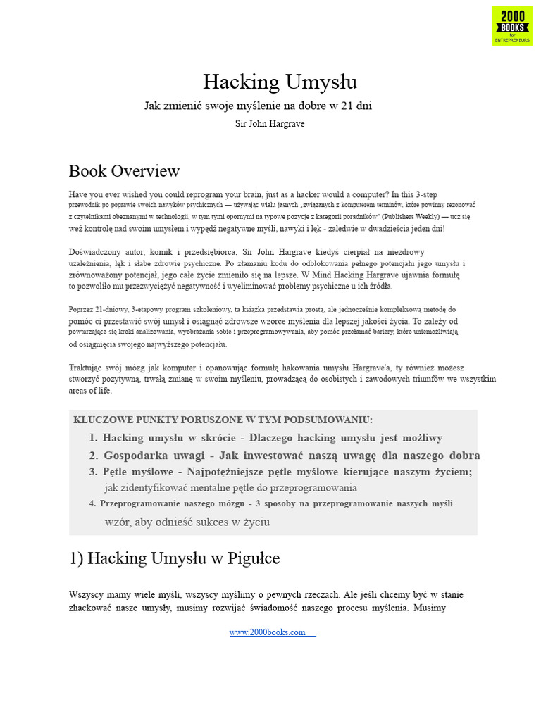 Mind Hacking PDF | PDF