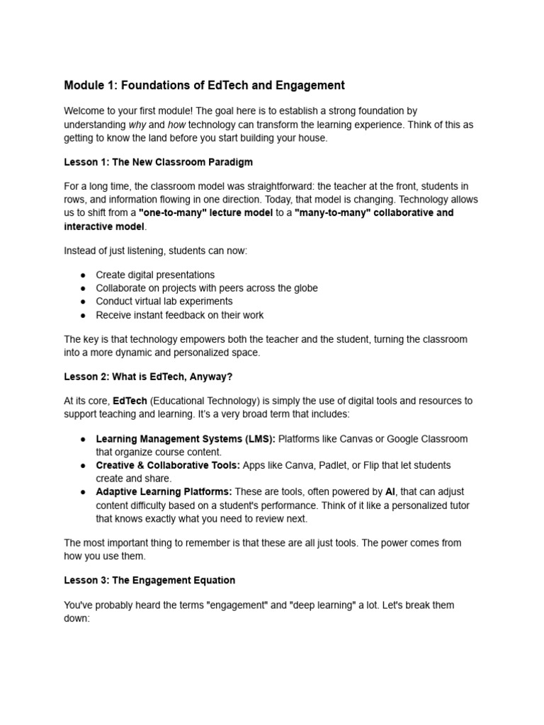 Leveraging Technology For Teaching Innovation | PDF | Educational ...