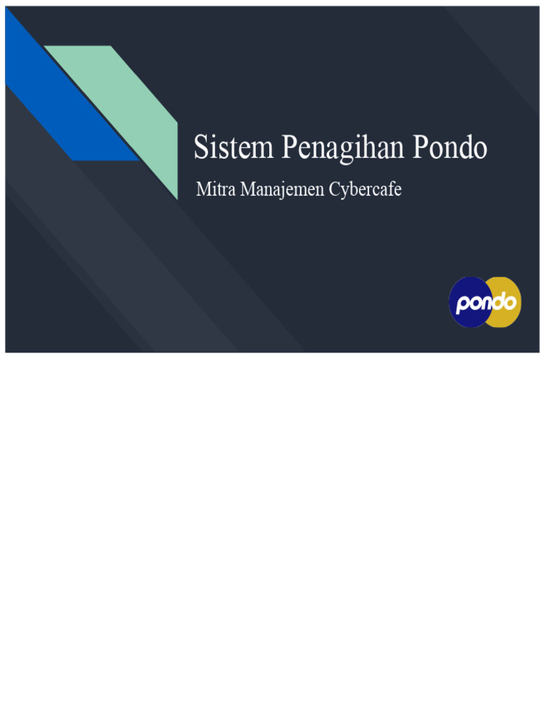 Sistem Penagihan Pondo untuk Cybercafe | PDF