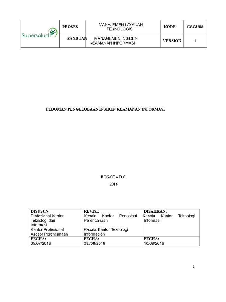 Prosedur Insiden Kerentanan Keamanan | PDF
